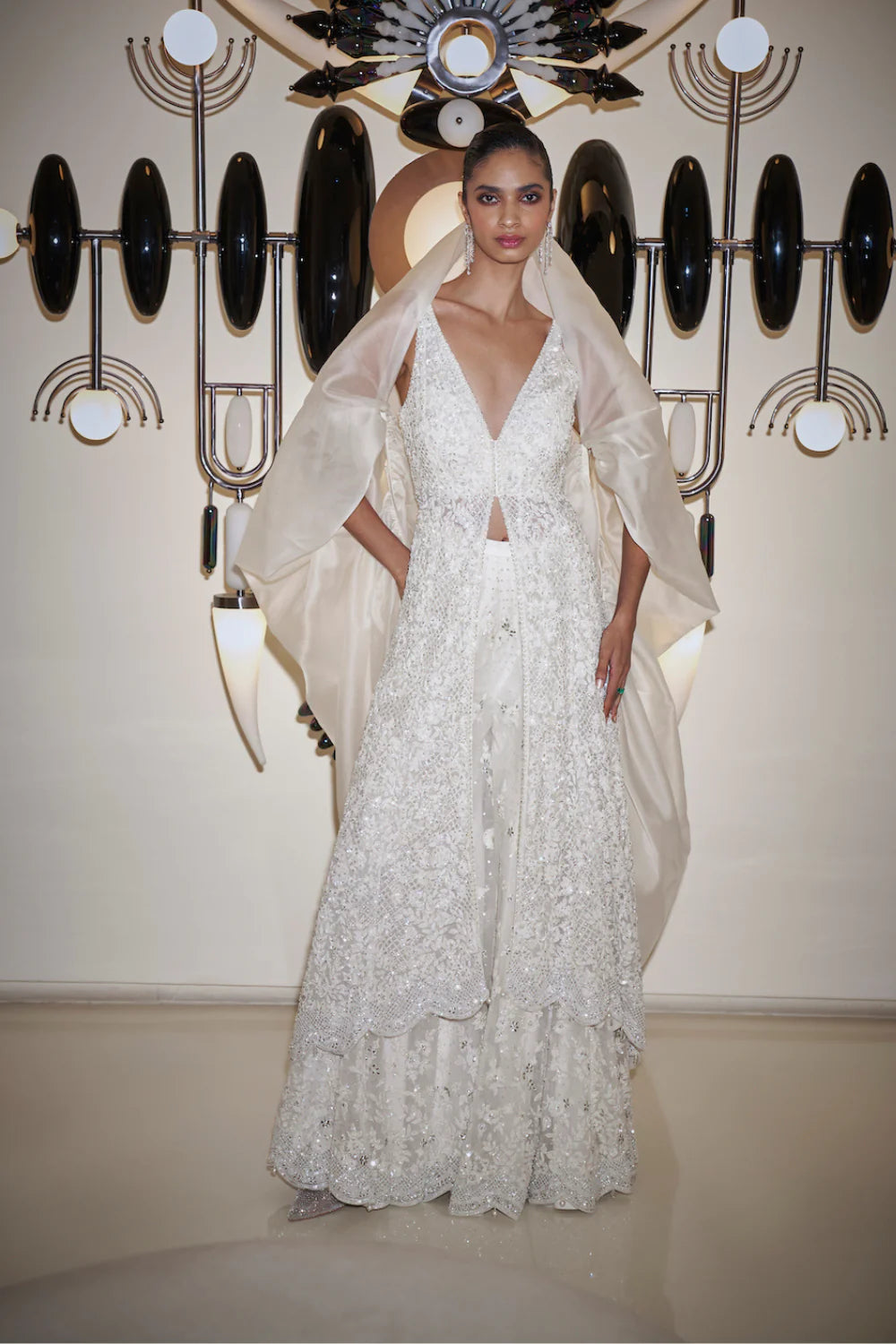 White Sequin Sharara Set – Studio East6