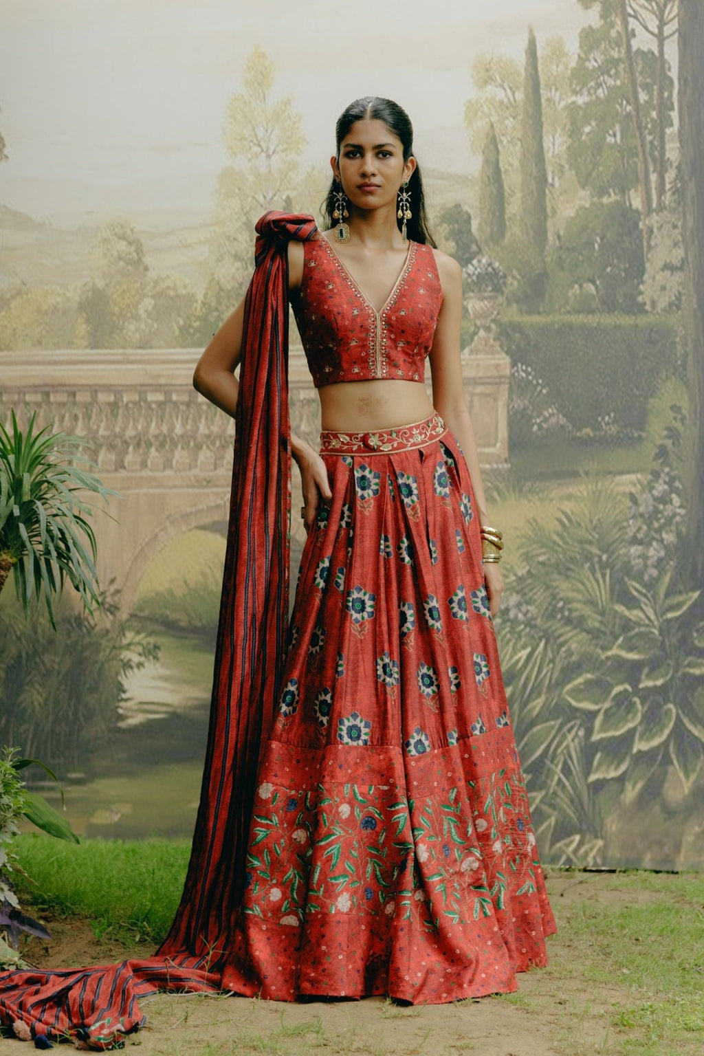Ruby red lehenga – Studio East6