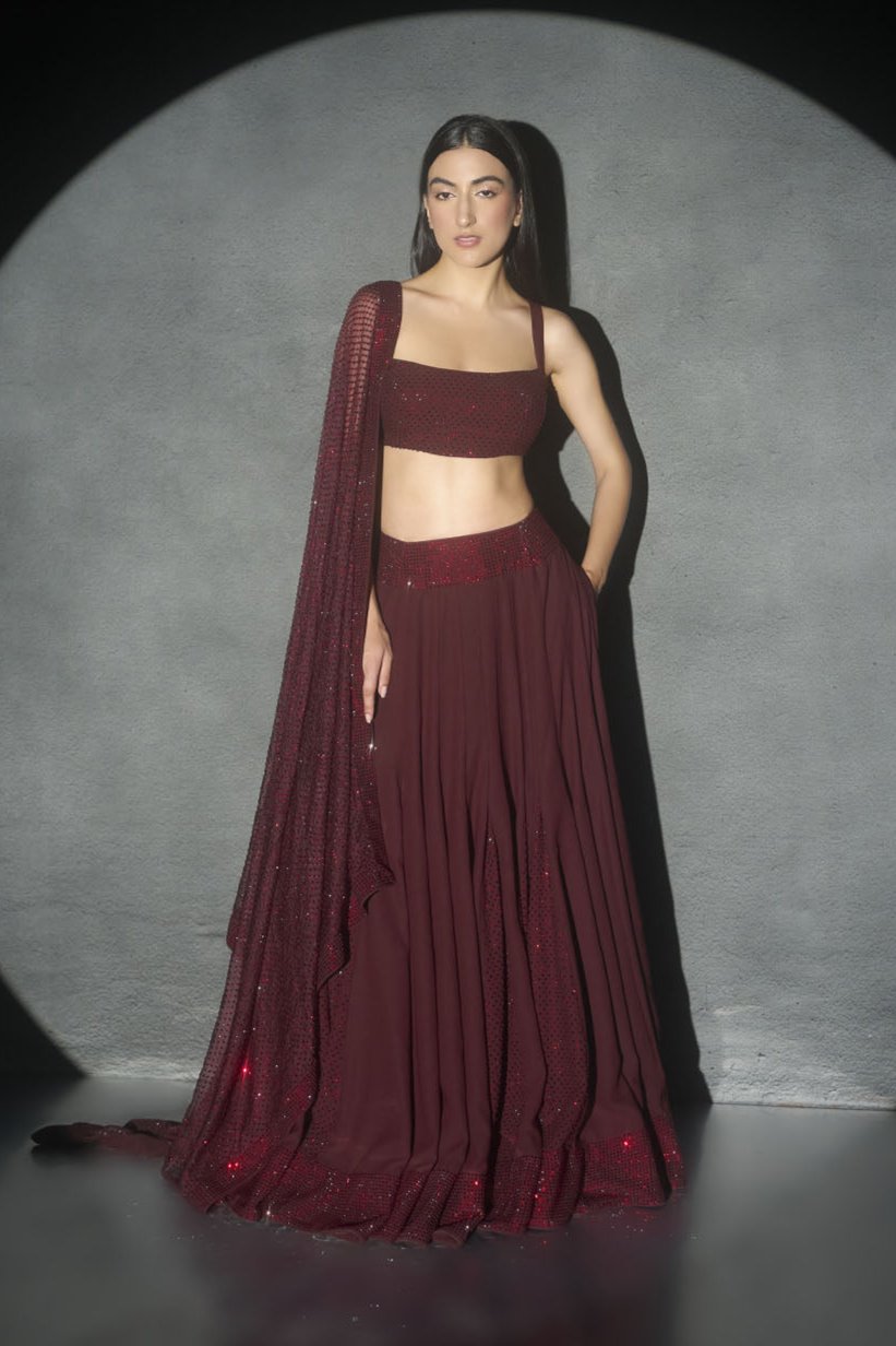 Julia Plum Lehenga Set – Studio East6